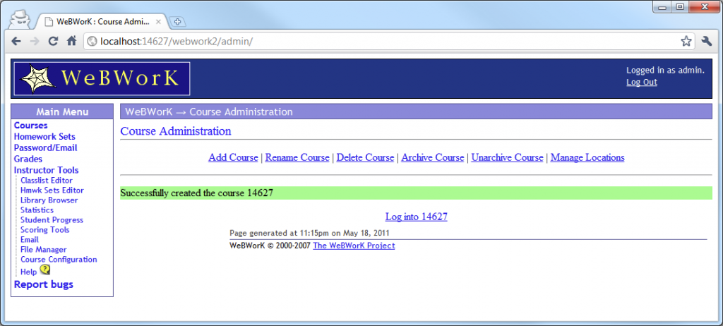 Installing Your Own Personal WeBWork Server, Part IV – Daniel's ...