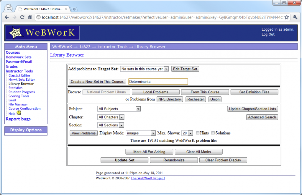 Installing Your Own Personal WeBWork Server, Part IV – Daniel's ...